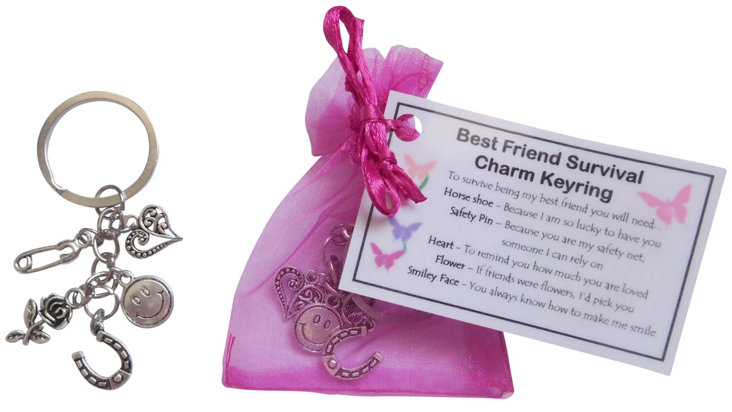 Friendship/ Best Friend Survival Charm Keyring or Bag Charm - Friend ...