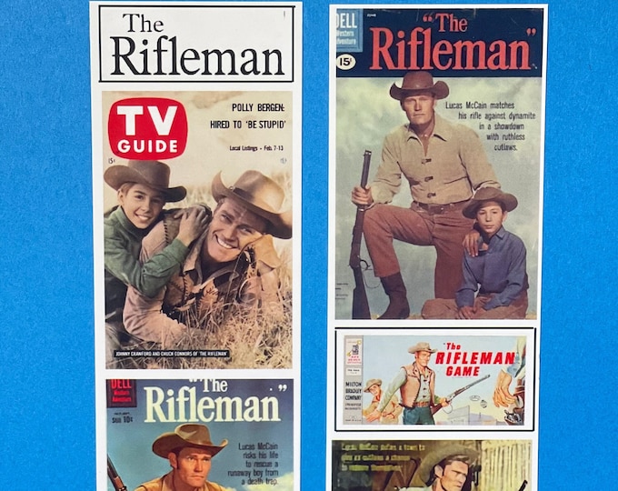 The Rifleman Bookmark Set, Vintage Western TV Show Bookmark Set ...