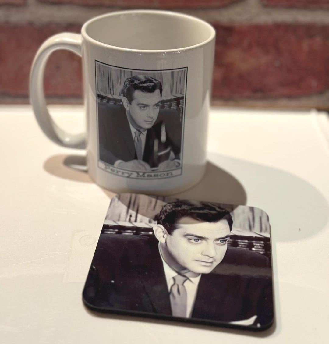 Perry Mason Mug & Coaster Set, Raymond Burr, Perry Mason Fan Gift - Etsy