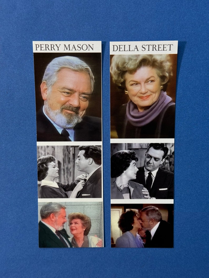 Perry Mason & Della Street Bookmark Set: TV Couple Gift - Etsy