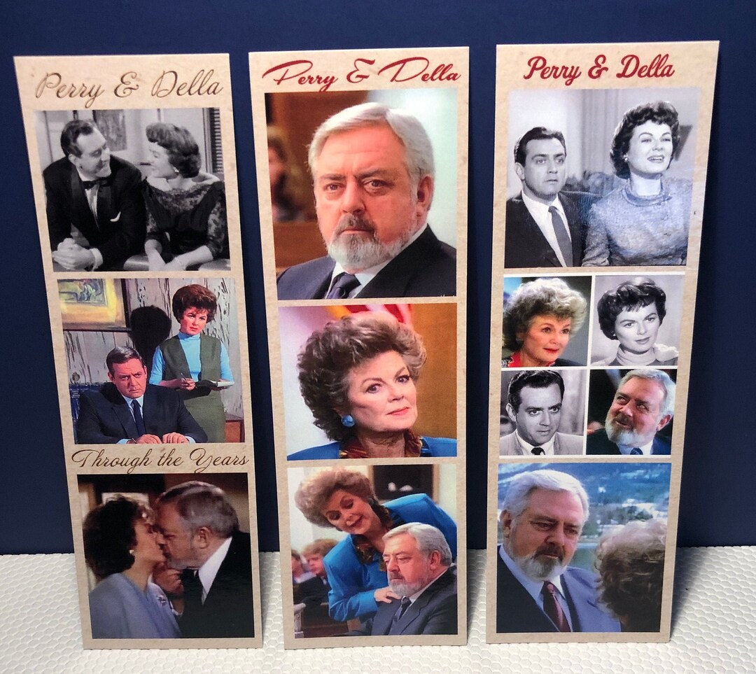 Perry Mason Bookmarks, Set of 3 TV Bookmarks, Perry Mason, Della Street ...