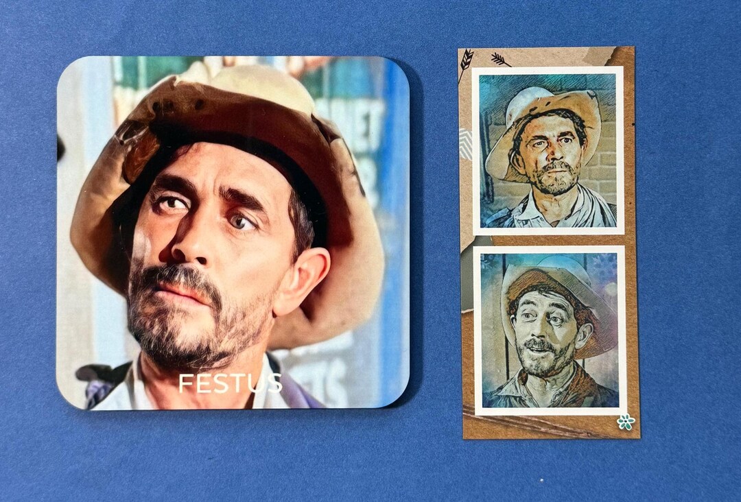 Gunsmoke Coaster, Festus Coaster and Magnet Set, Festus Haggen, TV ...
