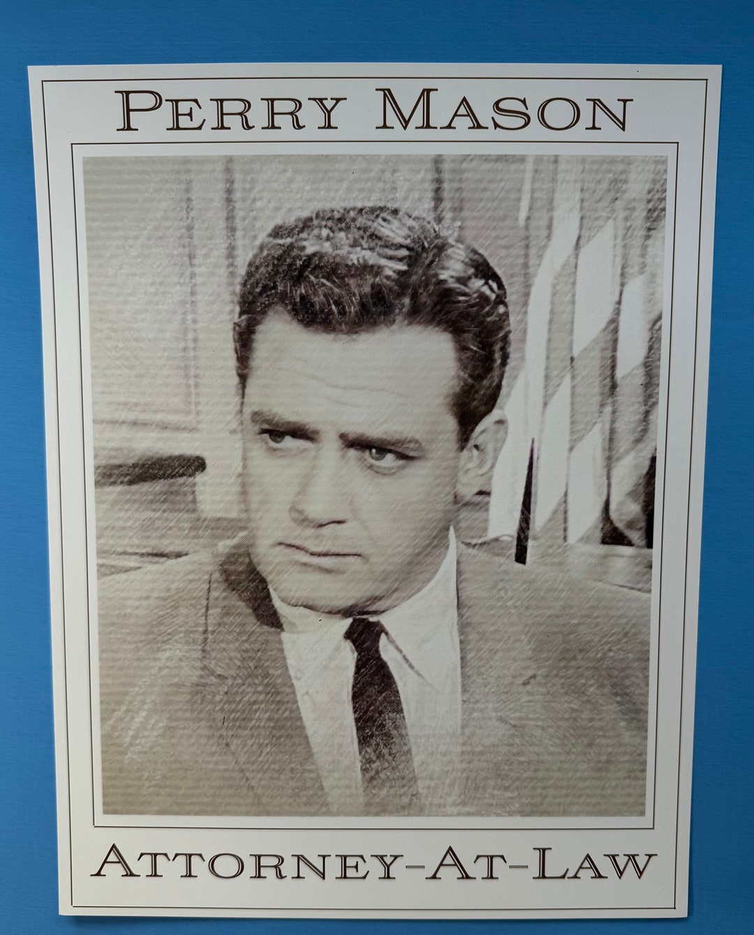 Raymond Burr Perry Mason Poster: Sepia Attorney-at-law Print - Etsy