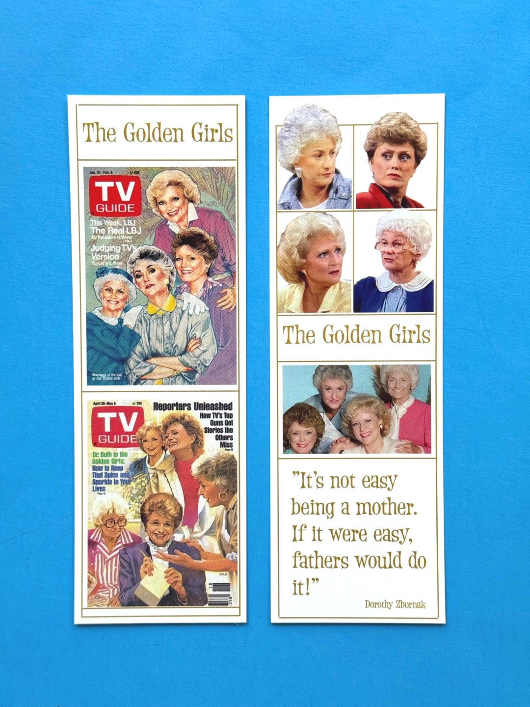 Golden Girls Bookmarks Set, Golden Girls, Bookmarks, Bea Arthur, Betty ...