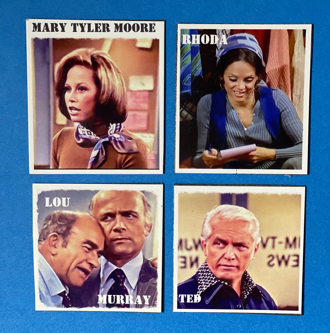 Mary Tyler Moore Show Magnets, Rhoda, Lou Grant, Ted Baxter, Set of 4 ...
