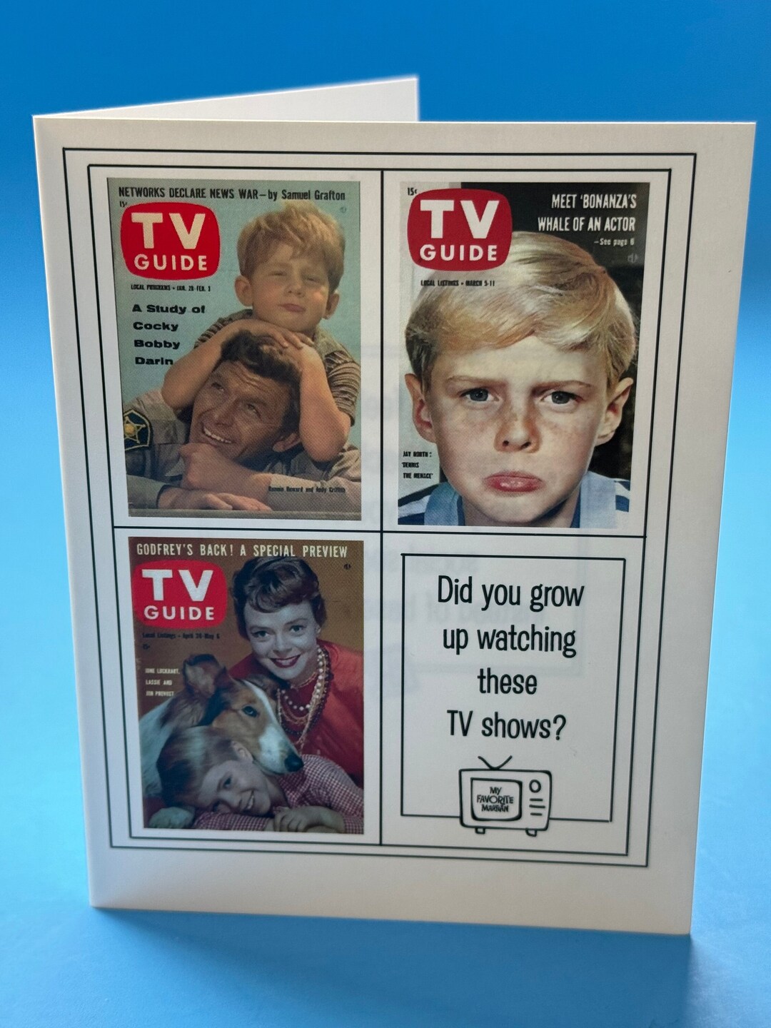Funny Birthday Card, Baby Boomer Card, Birthday Card, Vintage TV Guide ...