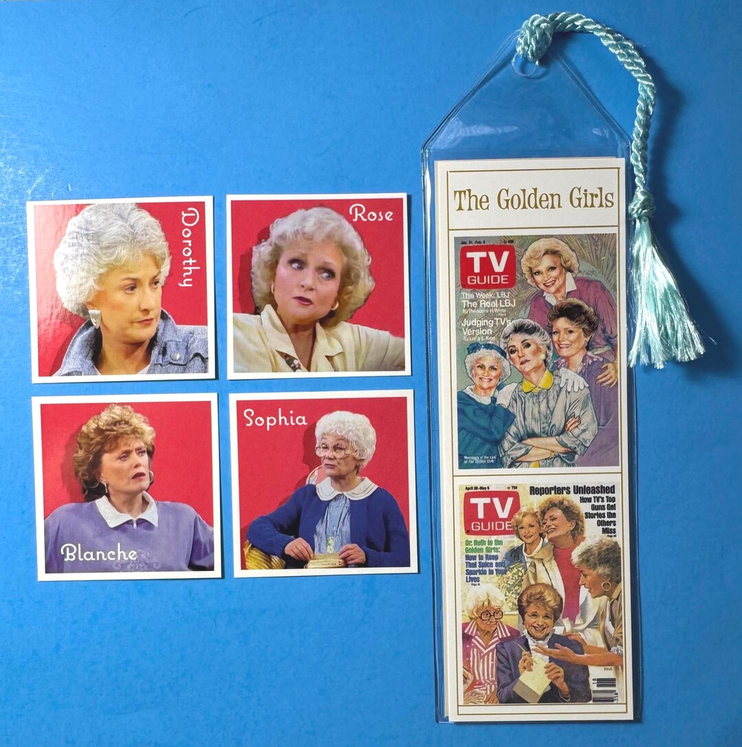 Golden Girls Magnet and Bookmark Set, Betty White, Bea Arthur, Golden ...