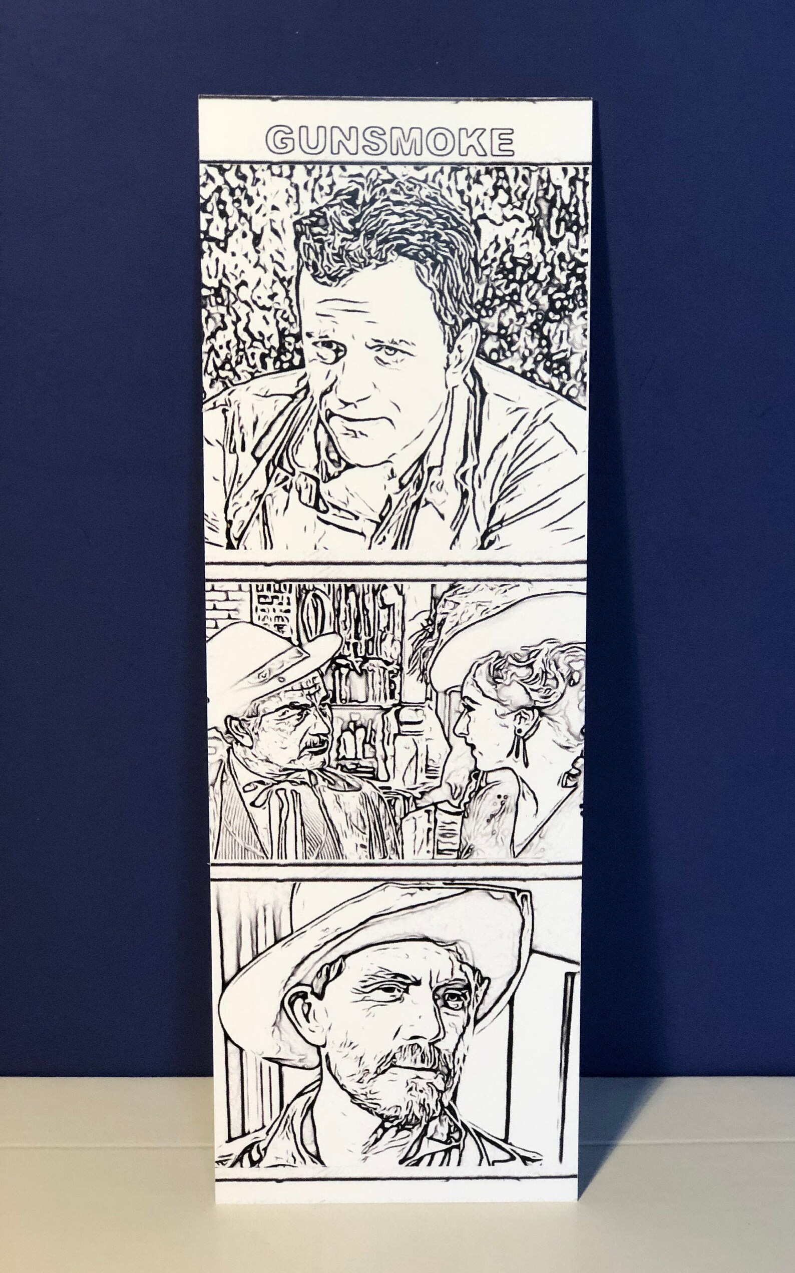 Gunsmoke Bookmark Set 3 Gunsmoke Bookmarks Coloring Books | Etsy