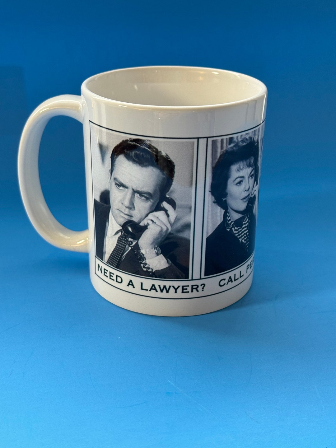 Perry Mason Mug, Perry Mason Cast Mug, Raymond Burr, Della Street, Lt ...
