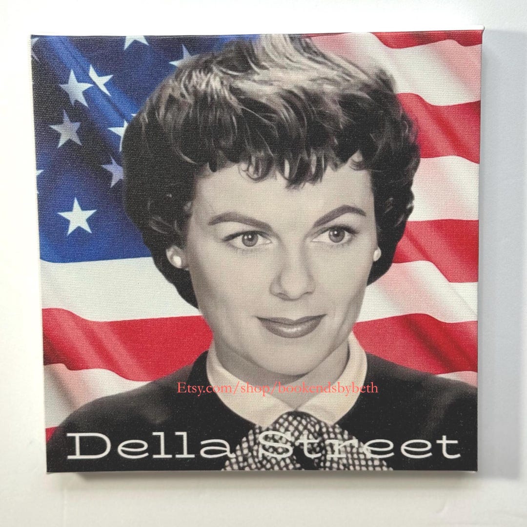 Della Street Canvas Print: Perry Mason Show Art, Patriotic Gift - Etsy