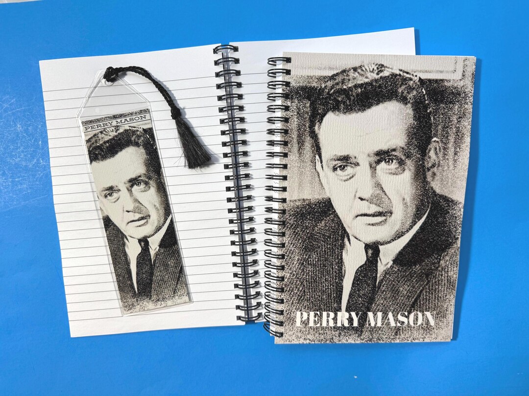 Perry Mason Notebook and Bookmark Set, Perry Mason Journal, Raymond ...