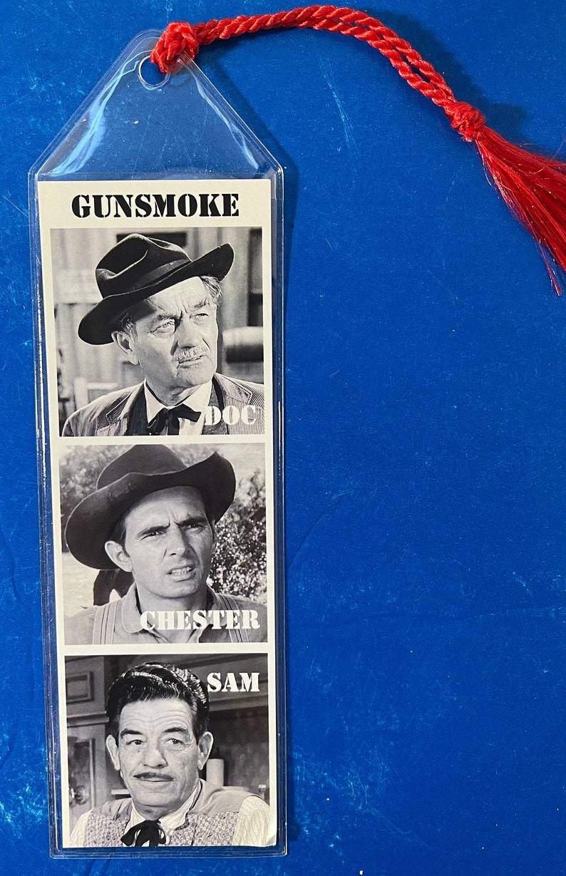 Gunsmoke TV Western Bookmarks: Marshal Matt Dillon, Burt Reynolds - Set ...