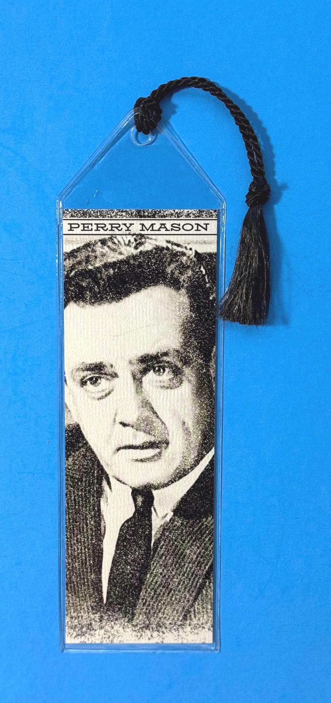 Perry Mason Bookmark: Raymond Burr, Perry Mason Art Bookmark, - Etsy