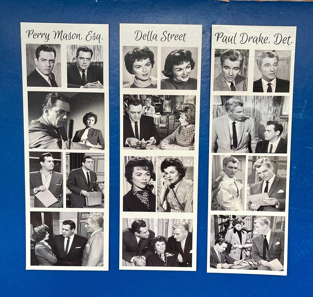 Perry Mason Bookmark Set, Perry Mason, Della Street, Paul Drake, Perry ...