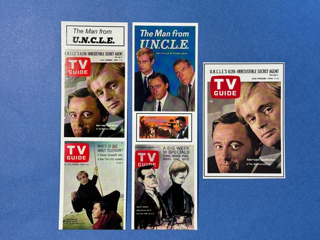 Man From Uncle Bookmark & Magnet Set, David Mccallum, Robert Vaughn ...