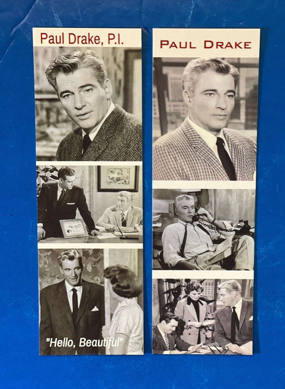 Perry Mason TV Show, Bookmarks, Classic TV Bookmark Set, Paul Drake ...