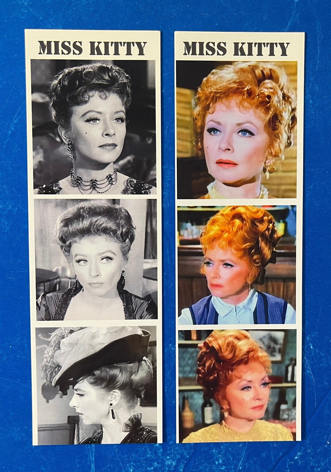 Gunsmoke Bookmark Set, Miss Kitty Bookmarks, Amanda Blake, Matt & Kitty ...