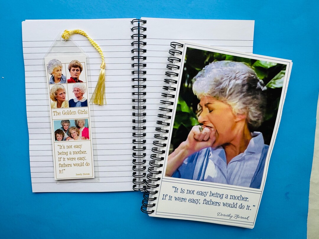 Golden Girls Spiral Notebook & Bookmark Set: Dorothy Zbornak Fan Gift ...