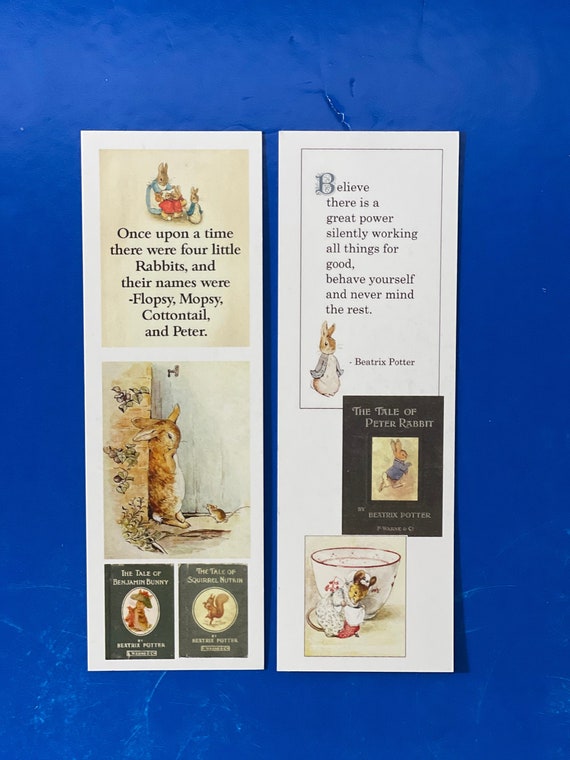 Peter Rabbit Beatrix Potter Peter Rabbit 2-sided Bookmark - Etsy
