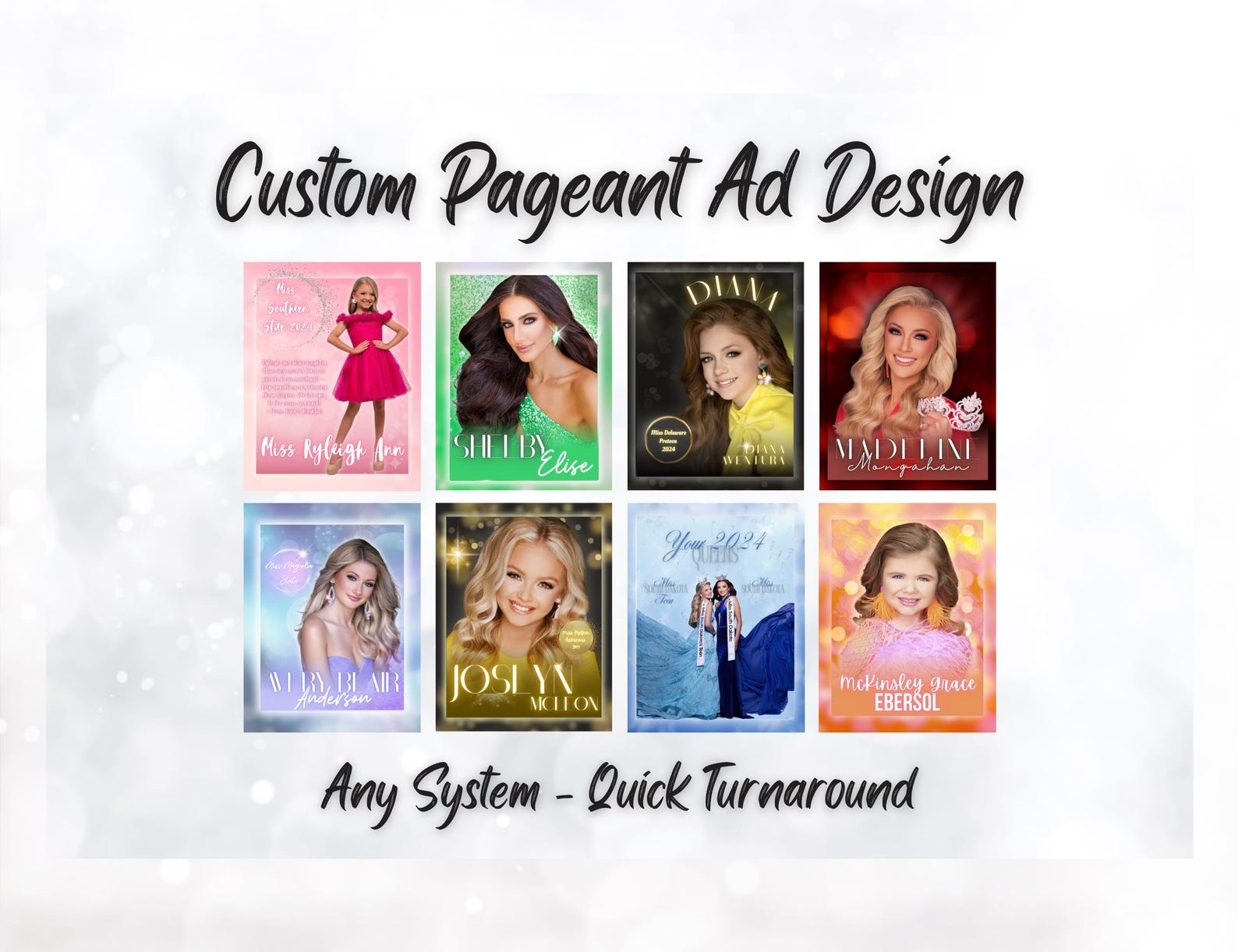 Custom Pageant Ad Design – Personalized Program Ad for Pageants ...