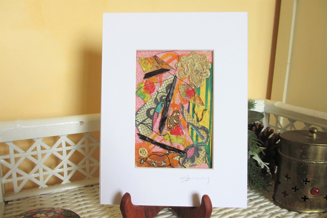 Abstract Collage Art, Study 11, Original and Unique Small Format, Small ...