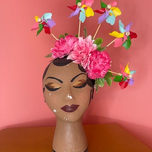 The Perky Pinwheels, Now With Mums and Carnations! Hot Pink Flowers ...