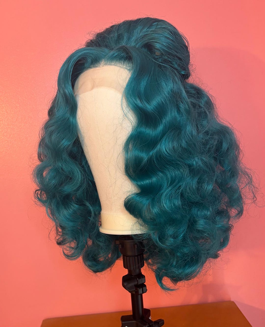 60s Barbarella Bombshell Styled Bouffant Teased Middle Part Lace Front ...