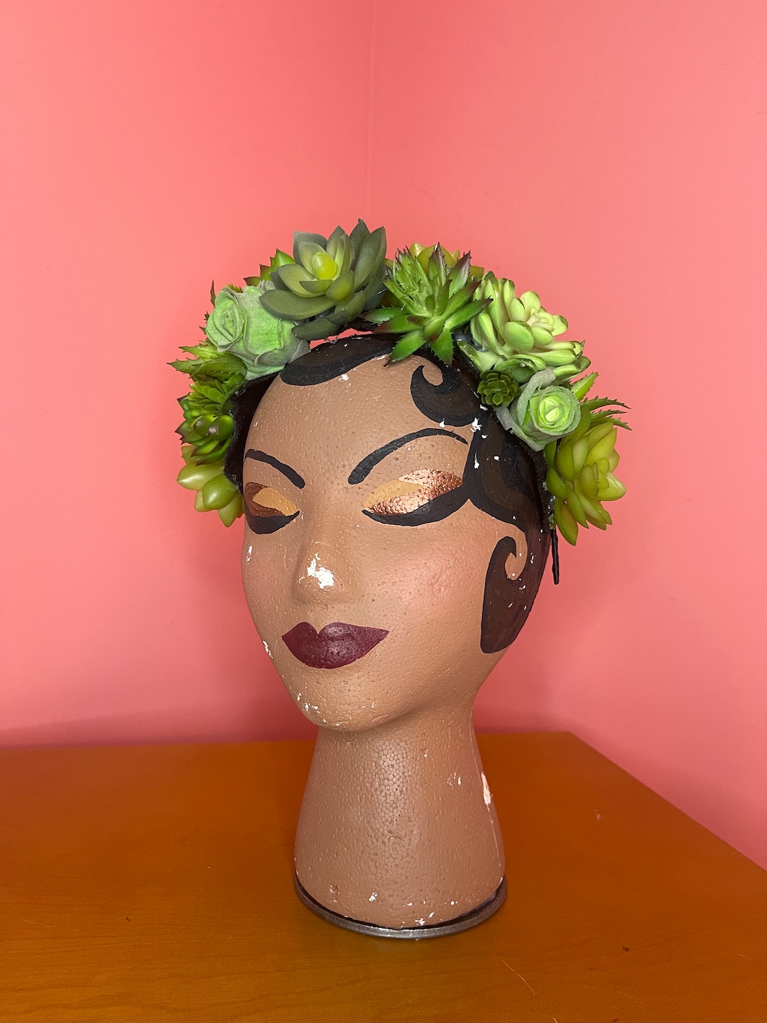 Fresh Fancy Handmade Succulent Flower Crown Headband in Green - Etsy