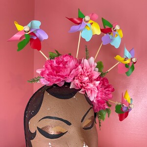 The Perky Pinwheels, Now With Mums and Carnations! Hot Pink Flowers ...