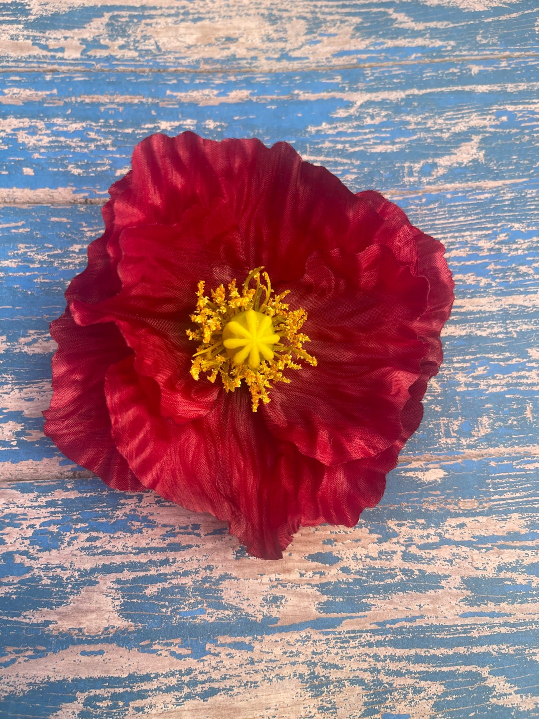 Red Bloom Large Size Hair Flower - Etsy