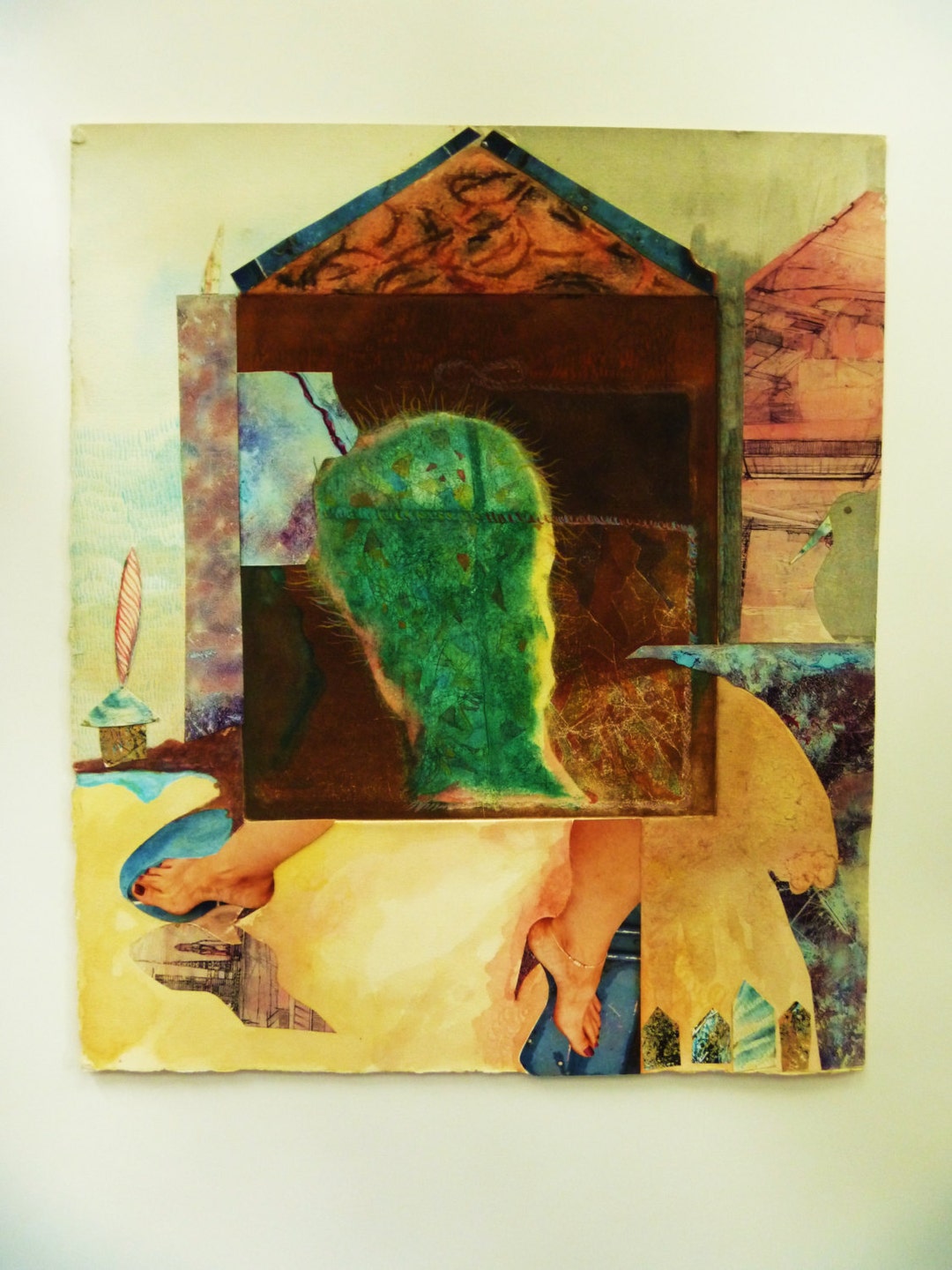 Original Collage Monoprint, Surreal Box Series - Etsy
