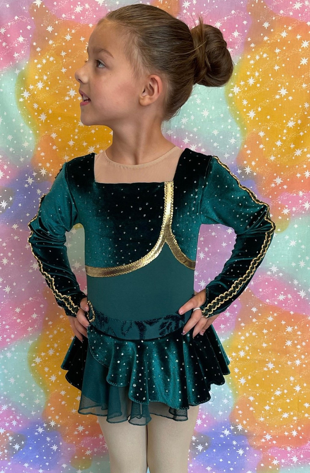 Girls Figure Skating Competition Dress - Queen Anna - Size 5 - Etsy