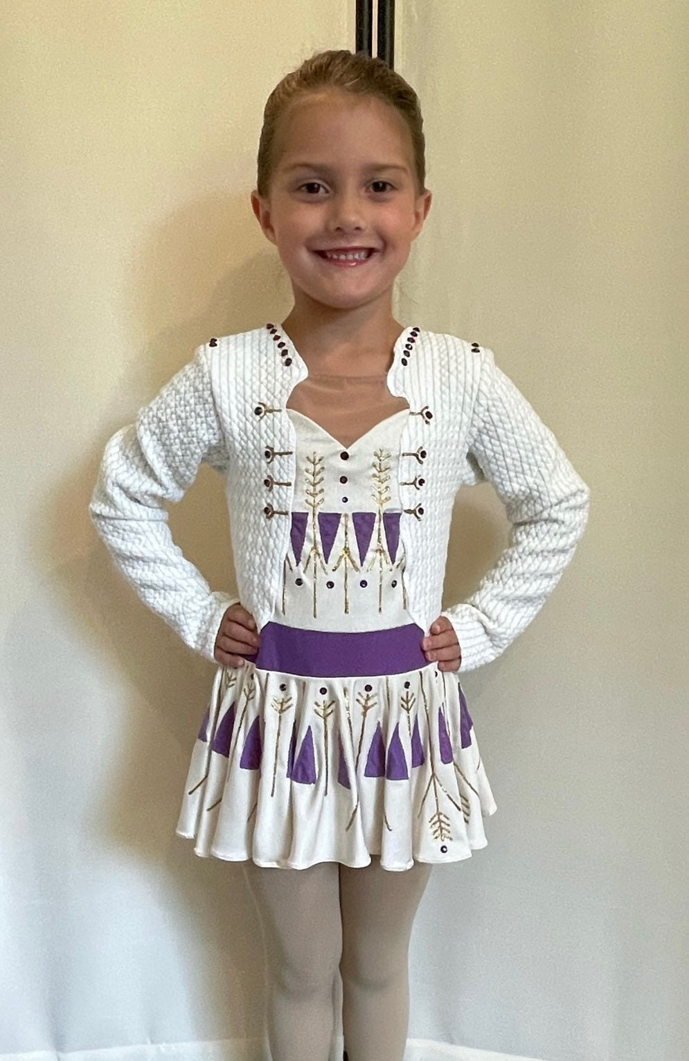 Girls Figure Skating Dress autumn Harvest Princess Anna Size 7 - Etsy