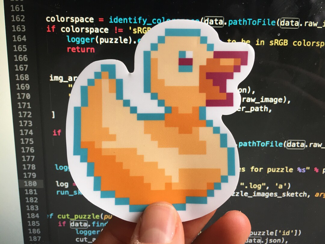 Rubber Duck Debugging Sticker - Vinyl Laptop Decal - Computer ...