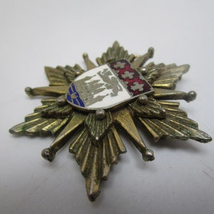 Antique Designer Coro Star Pin Brooch Enameled Shield & Star - Etsy