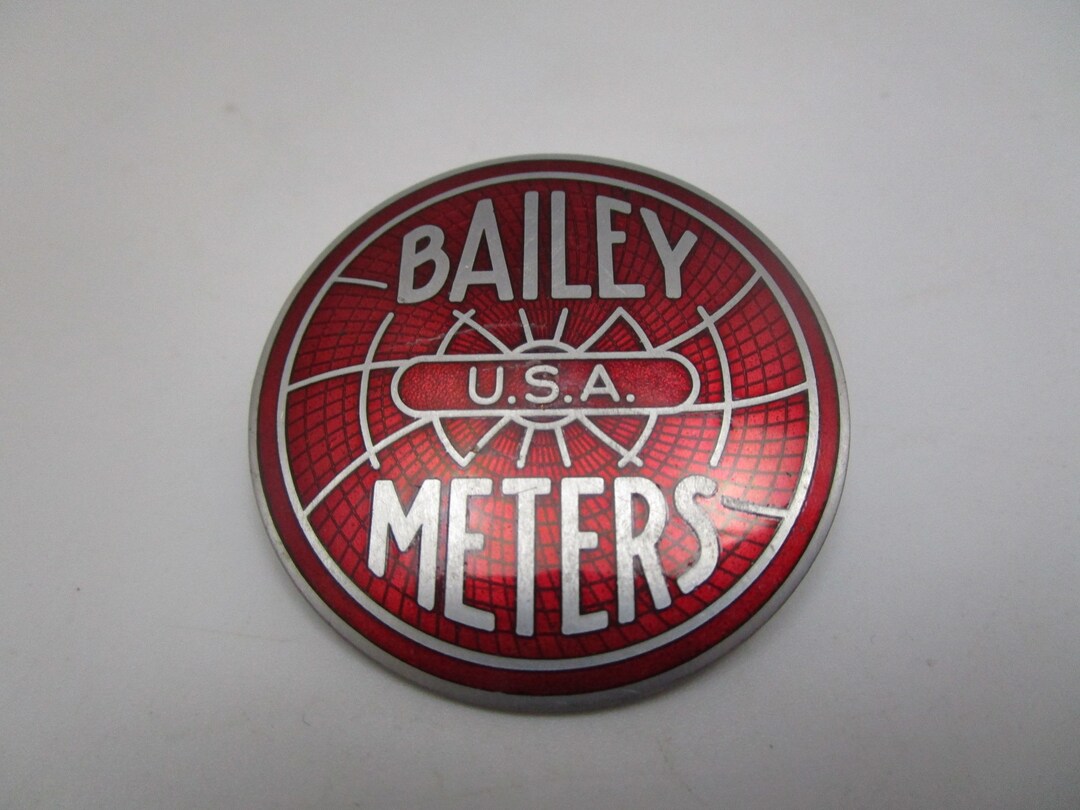 Antique Advertising " Baily Meters " Enameled Sign - Etsy