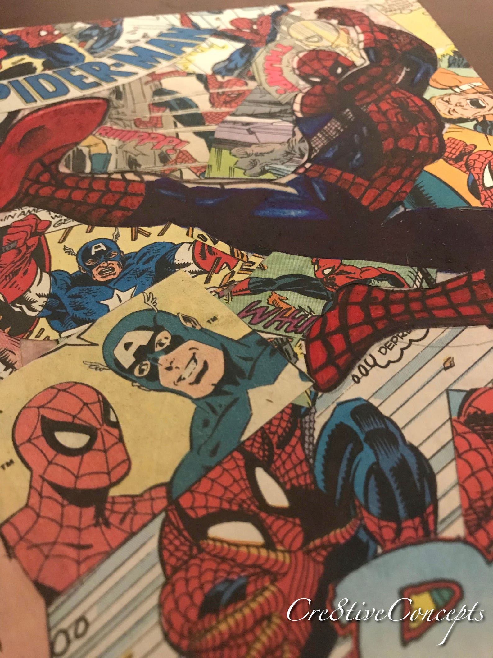 Mixed Media Spider-man Comic Book Art on Wood Wall Decor - Etsy