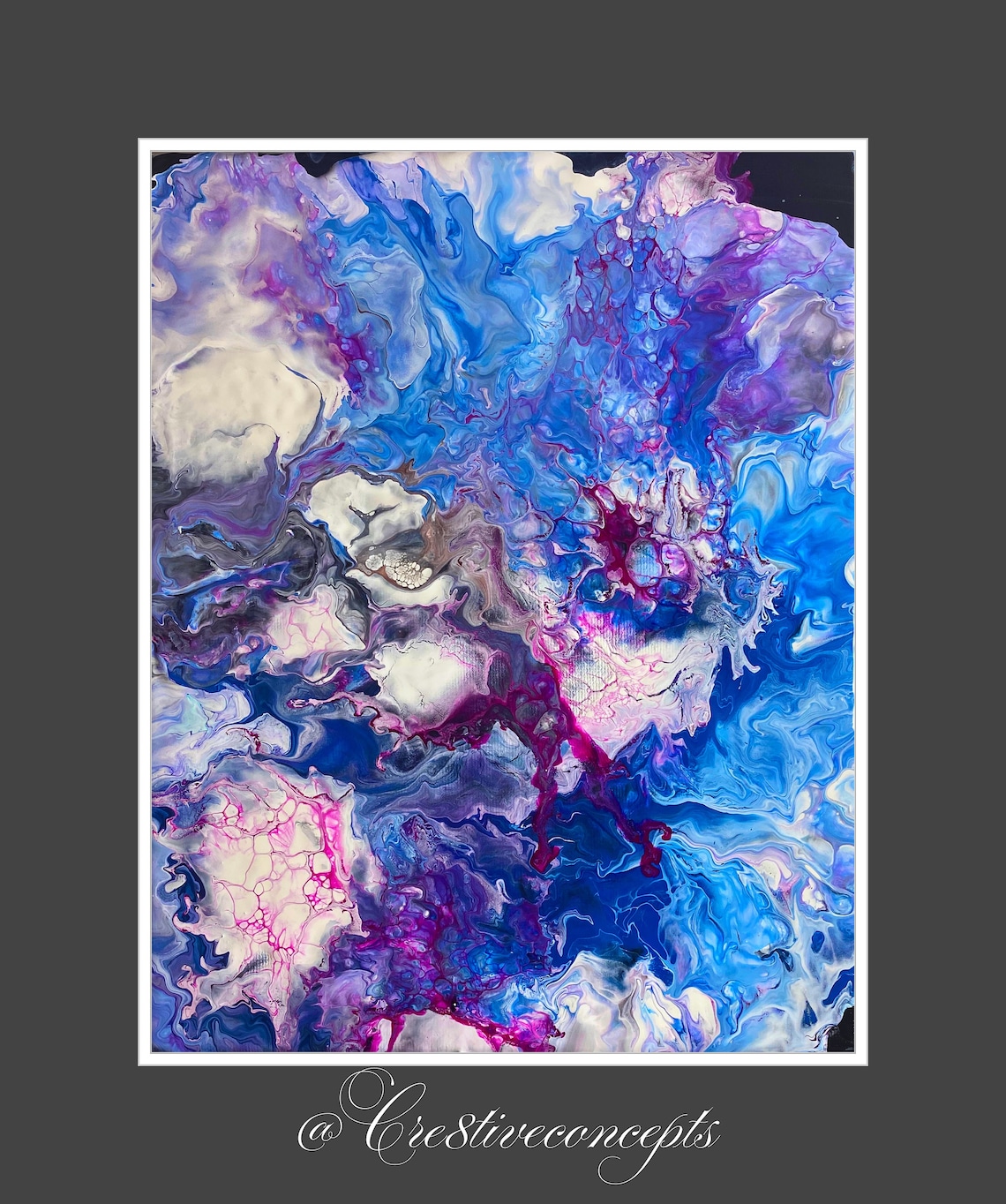 Original Abstract Fluid Art Painting on Canvas Wall Art Colorful Wall ...