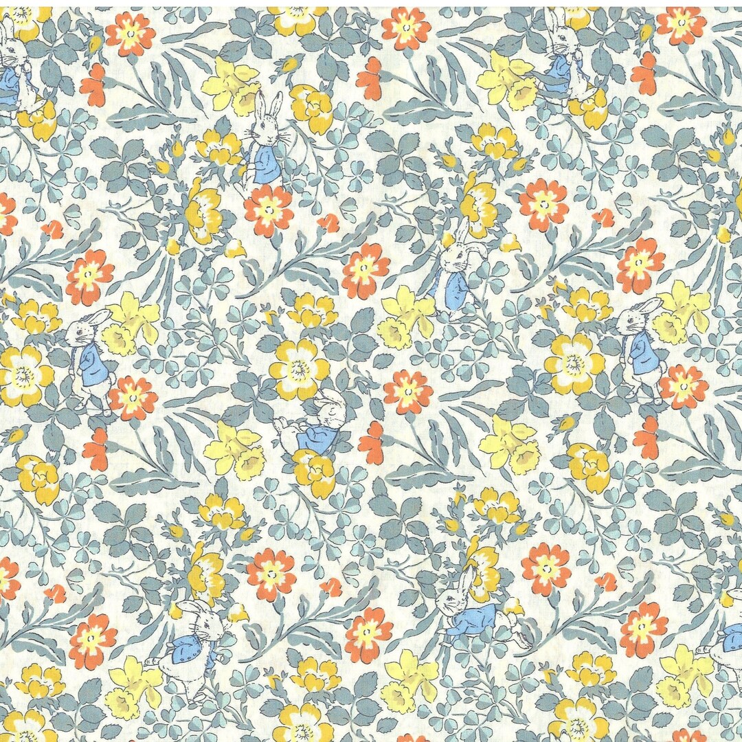 Liberty X Peter Rabbit | Tana Lawn | Walker Rabbits | Yellow - Etsy