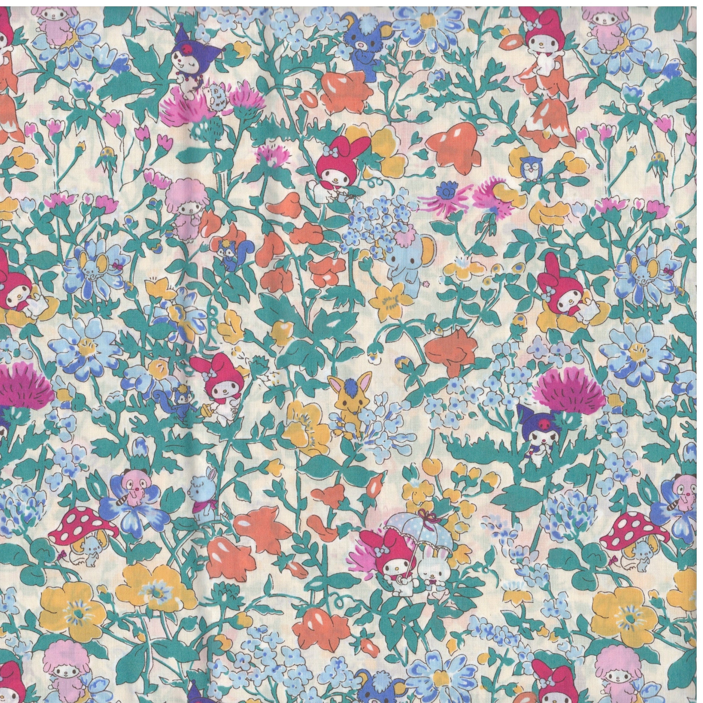 Liberty Japan X Mymelody | Tana Lawn | Melody's Party | Cream - Etsy