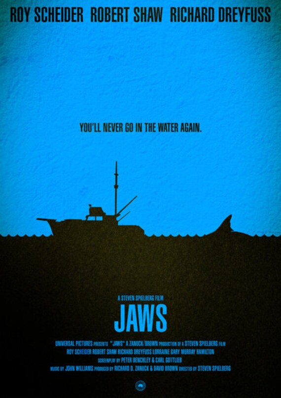 Jaws Movie Poster - Etsy
