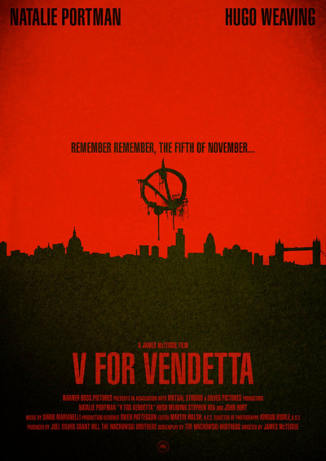 V for Vendetta Movie Poster - Etsy