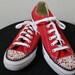 Bling Red Converse Sneakers - Etsy