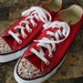 Bling Red Converse Sneakers - Etsy