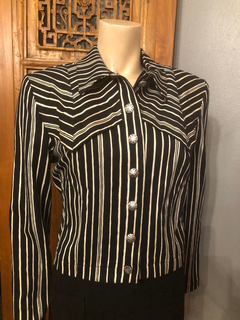 Cool Vintage Black and White Western Style Howard Wolf Dallas Jacket ...