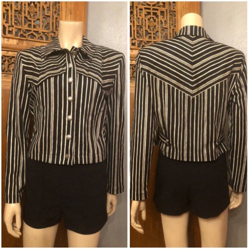 Cool Vintage Black and White Western Style Howard Wolf Dallas Jacket ...