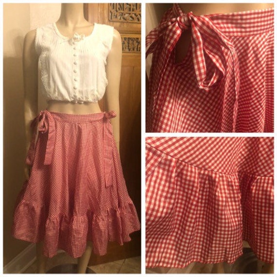 Awesome Vintage Square Dance Red and White Western Handmade - Etsy