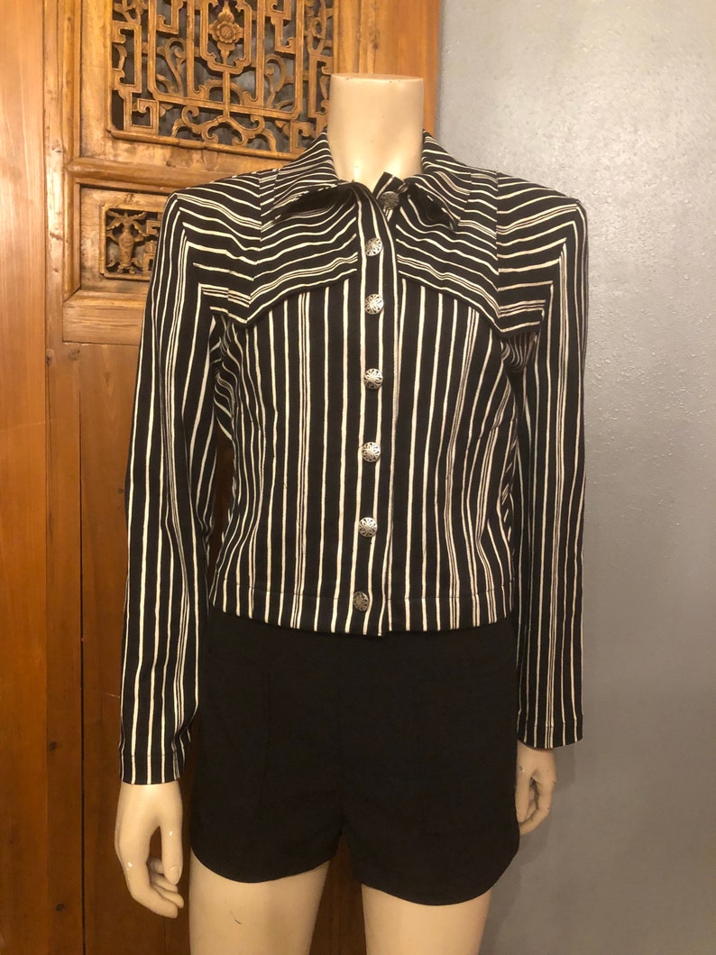 Cool Vintage Black and White Western Style Howard Wolf Dallas Jacket ...