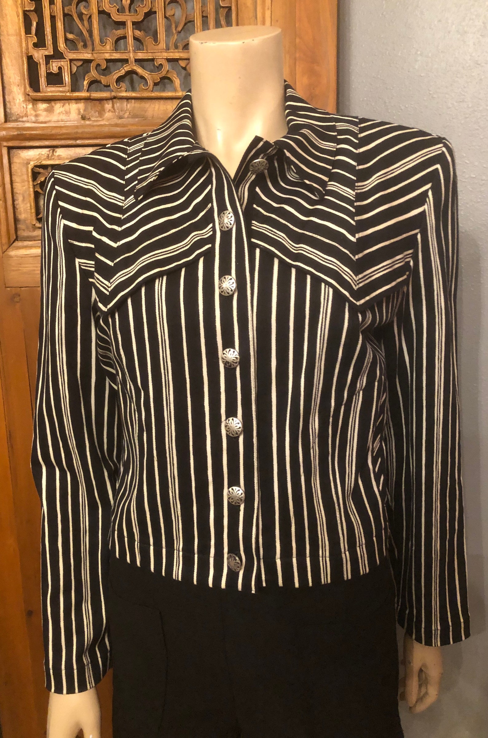 Cool Vintage Black and White Western Style Howard Wolf Dallas Jacket ...