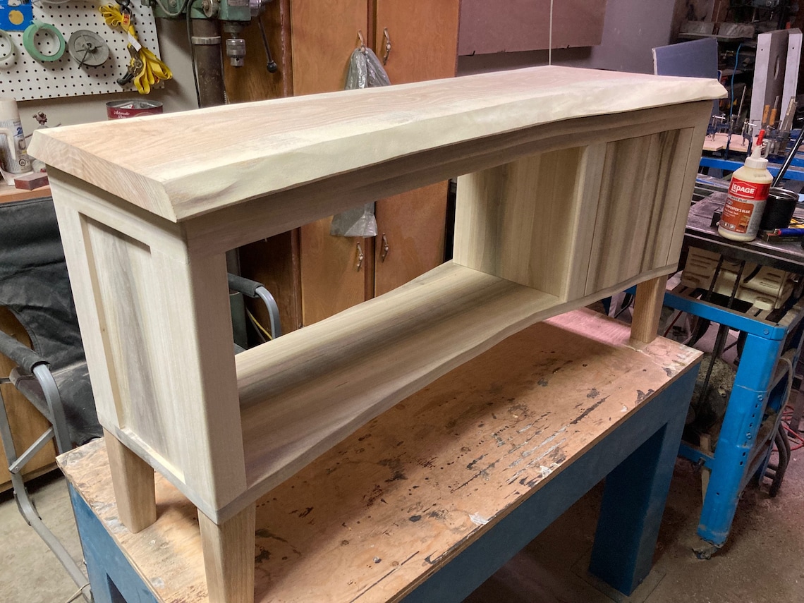 Live Edge Entertainment Unit TV Stand Credenza Shelf Table Television ...